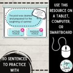 Active and Passive Voice Task Cards - Snips and Snails Teaching